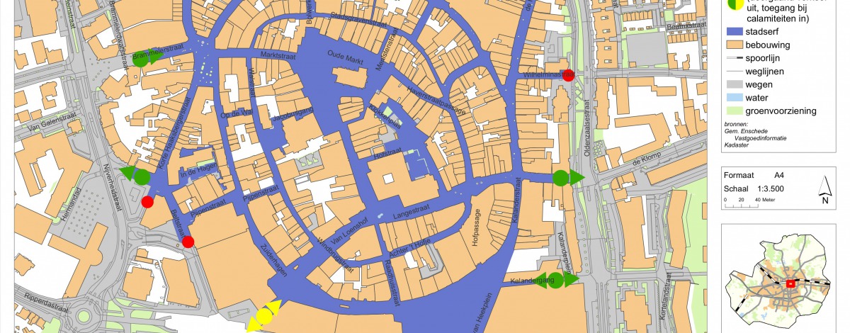 Plattegrond centrum Enschede - Uit in Enschede